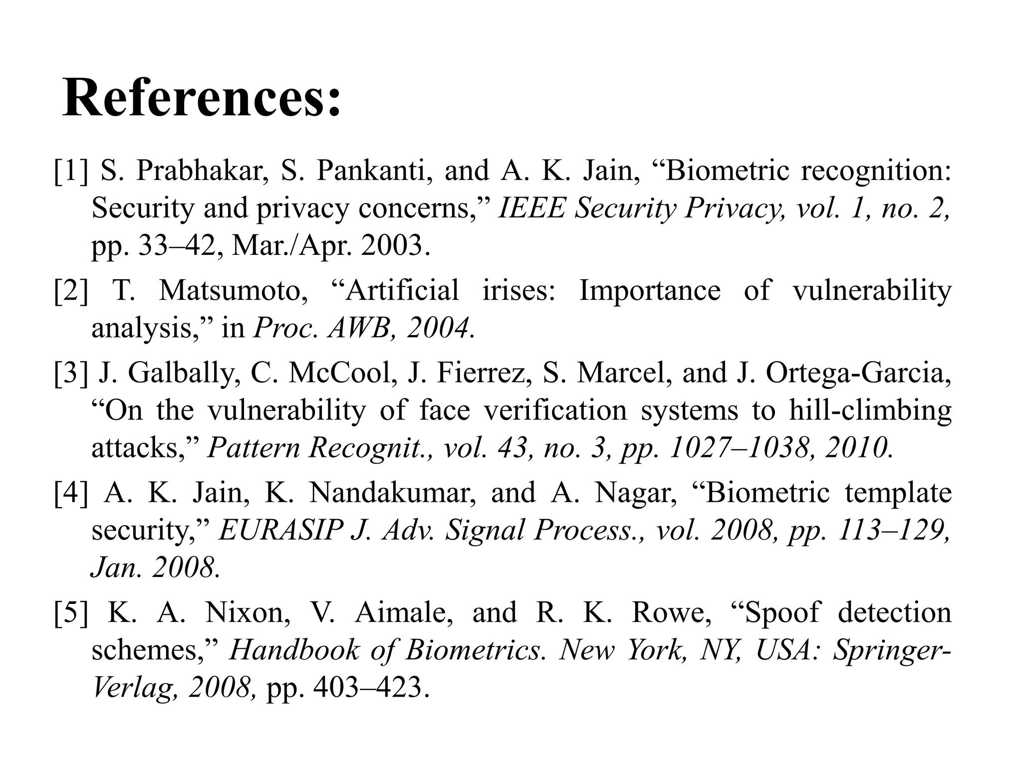 0th Image Quality Assessment For Fake Biometricdetection Application To Iris Fingerprint And