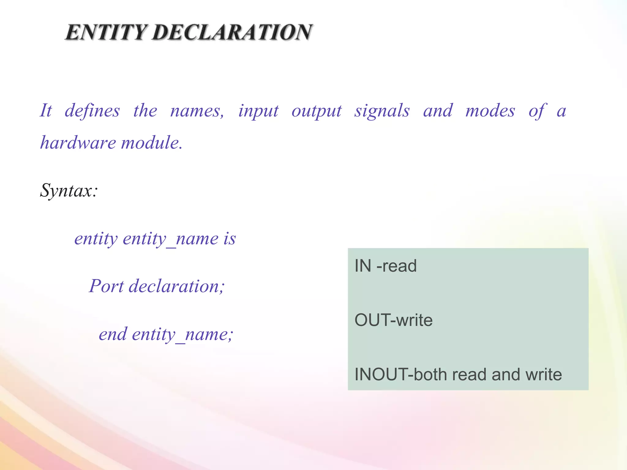 Basic Coding In VHDL COding | PPTX | Programming Languages | Computing