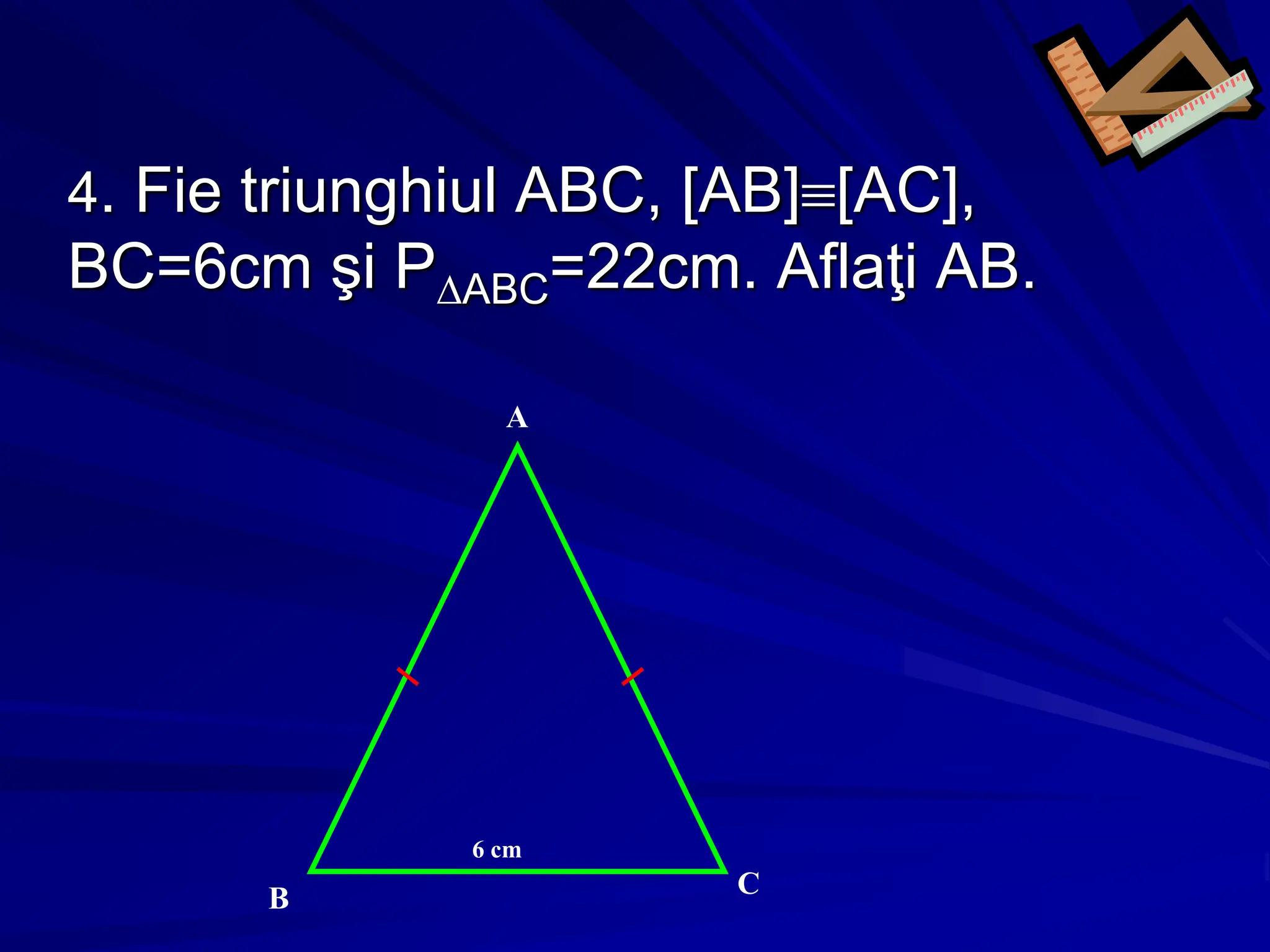 Triunghiul isoscel Propietati Lectie clasa a VI-a | PPT
