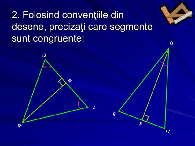 Triunghiul isoscel Propietati Lectie clasa a VI-a | PPT