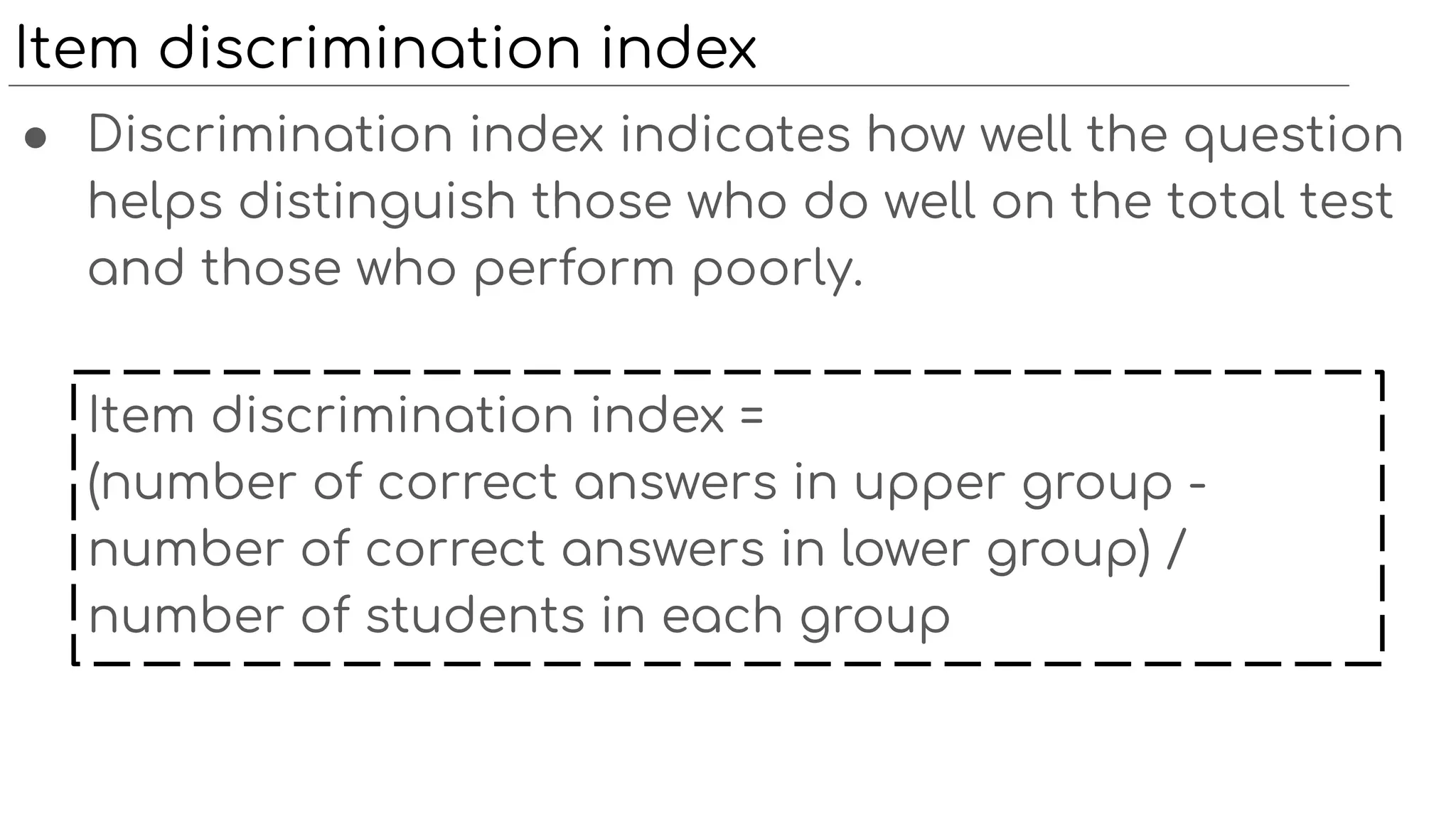 tryout test, item analysis (difficulty, discrimination) | PDF