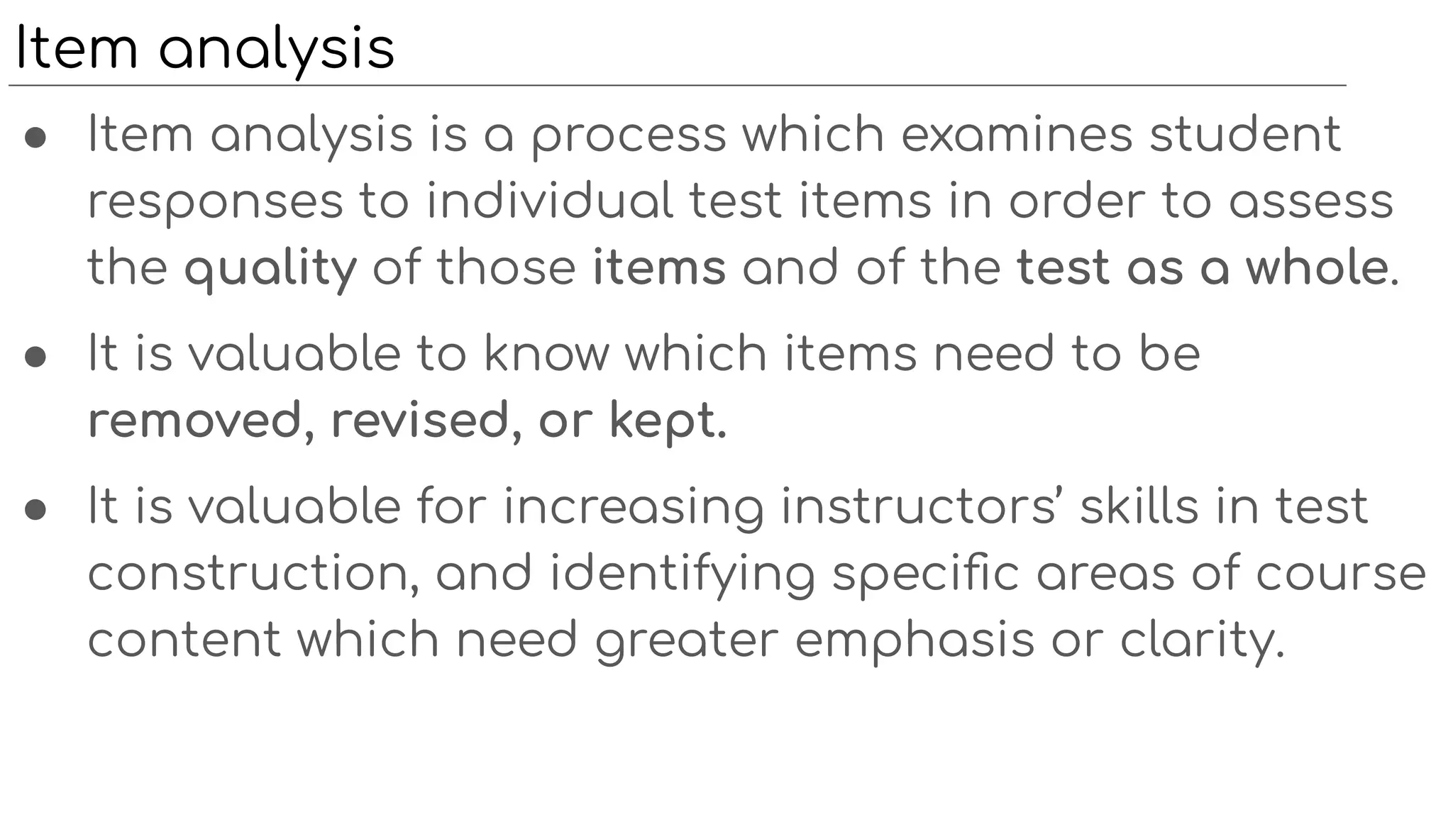tryout test, item analysis (difficulty, discrimination) | PDF