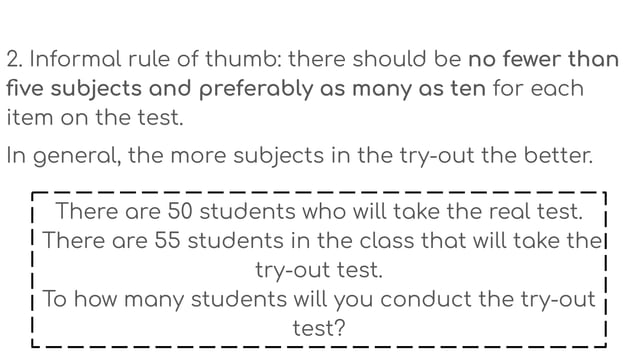 tryout test, item analysis (difficulty, discrimination) | PDF