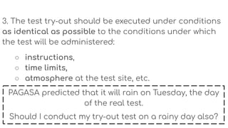 tryout test, item analysis (difficulty, discrimination) | PDF