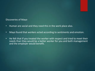 BEHAVIOURAL APPROACH TO MANAGEMENT | PPTX