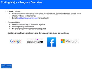 0 uprise u_coding major overview 20210105 | PPT