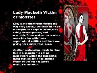 Feminist reading on chracter of Lady Macbeth | PPTX | Fiction | Books ...