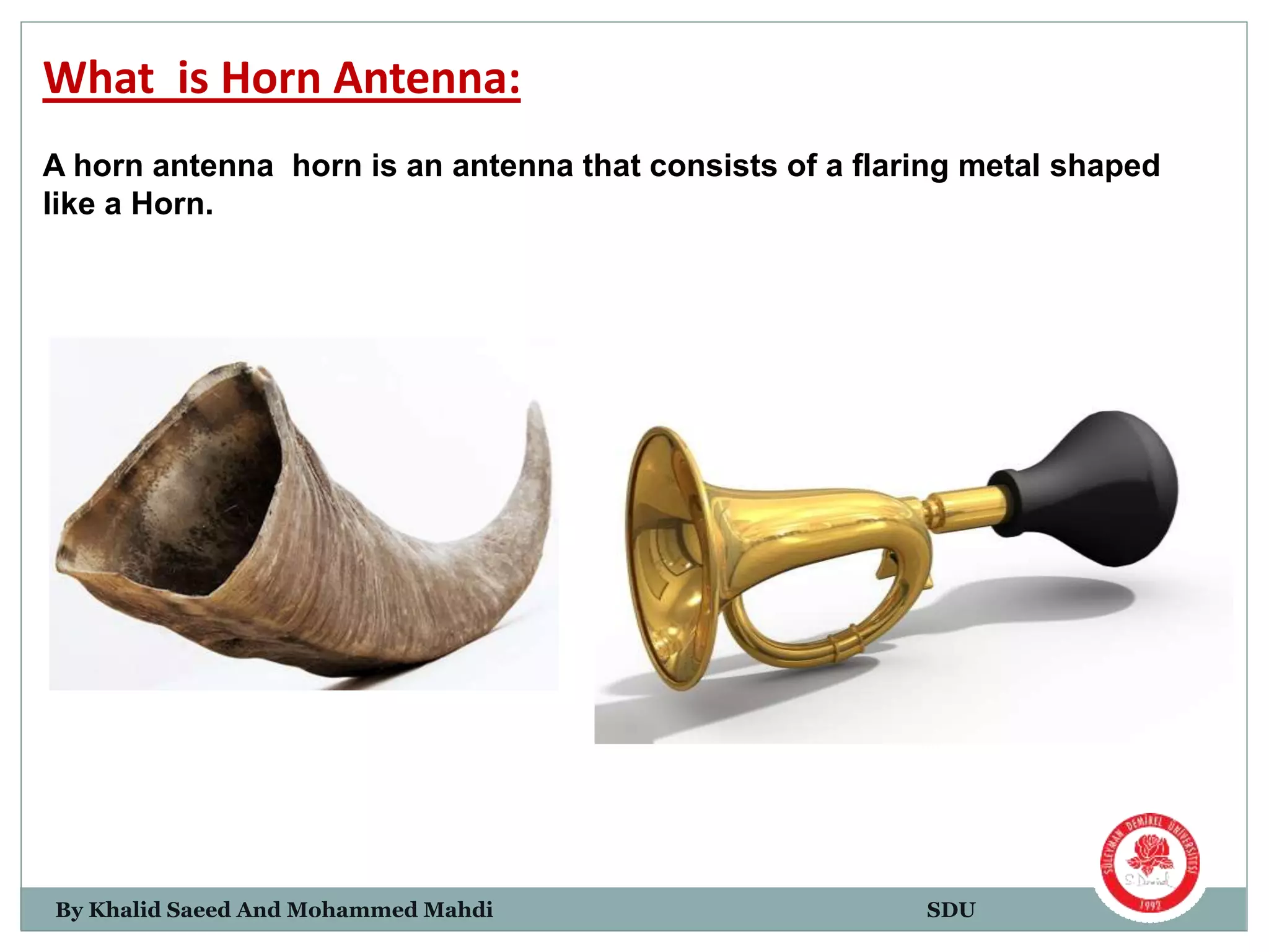 Horn Antenna presentation of Antenna Theory | PPSX