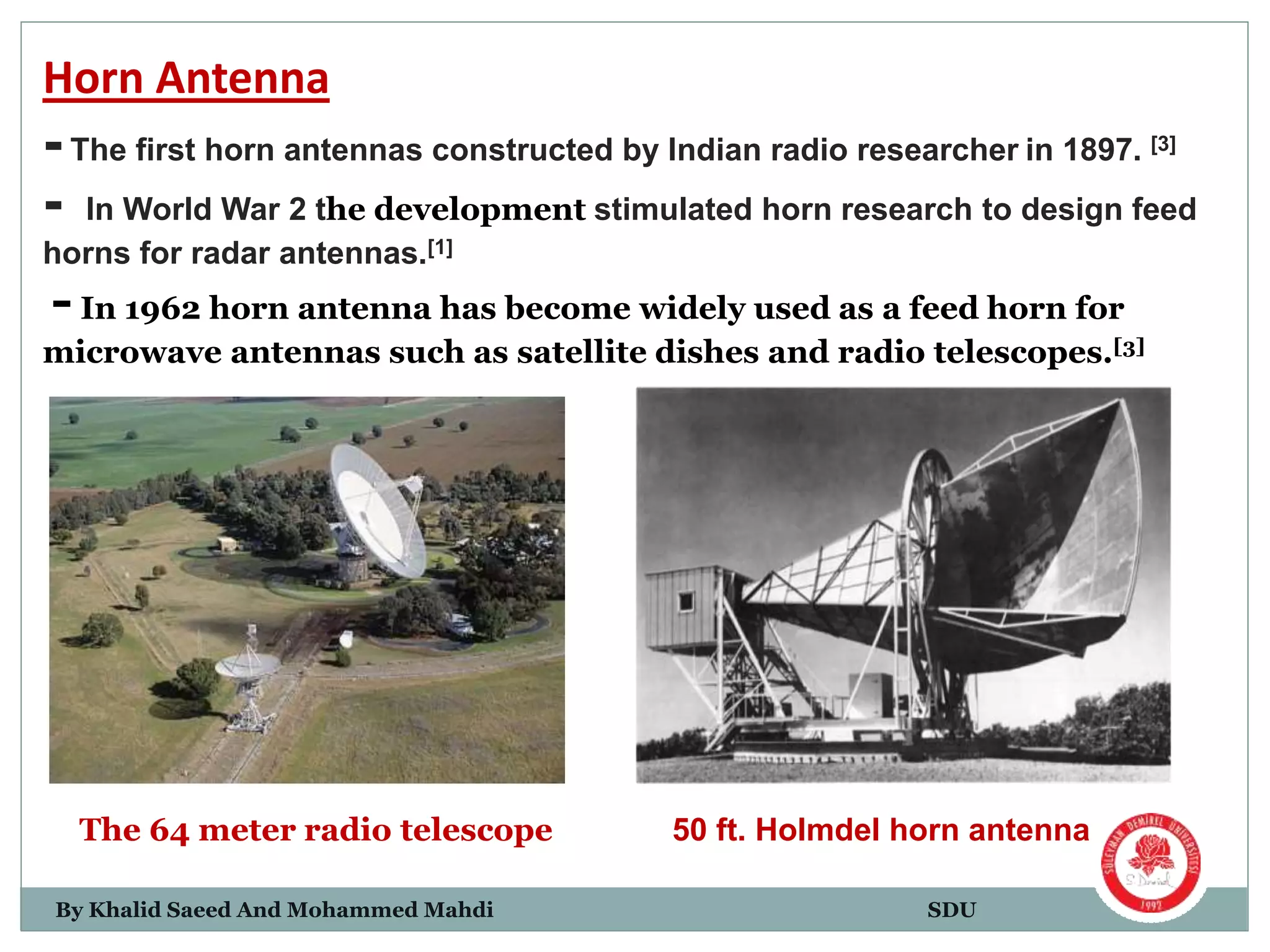 Horn Antenna presentation of Antenna Theory | PPSX