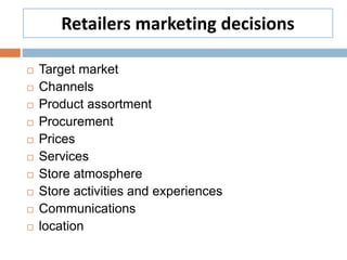 Retailing and market logistics | PPTX | Retail Industry | Industries