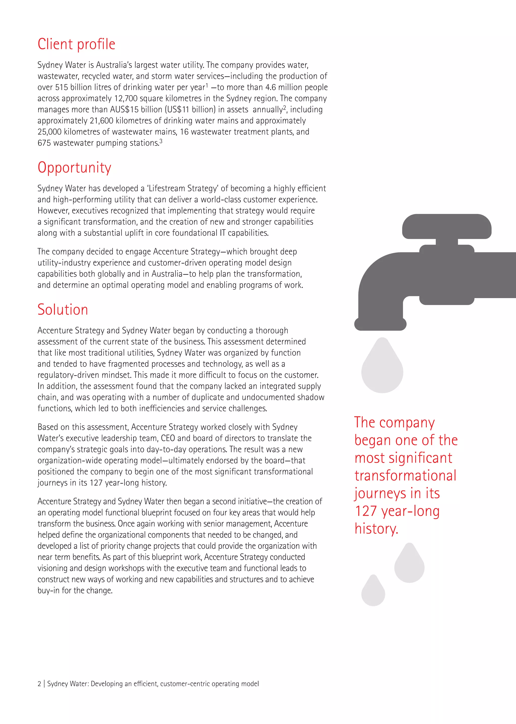 Sydney Water Target Operating Model Design | PDF