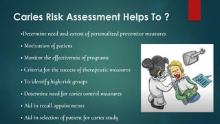 Caries Risk Assessment | PPT