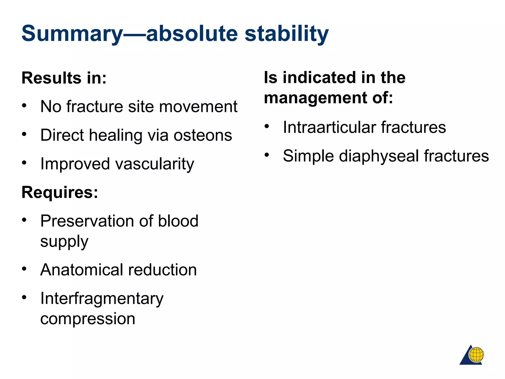 Biomechanics and biology of absolute stability | PPT