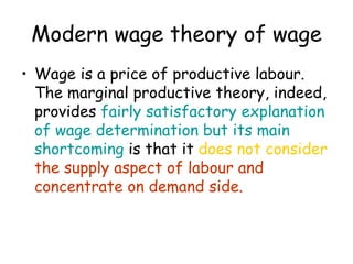 0 Wage Theories | PPT | Business | Business and Finance