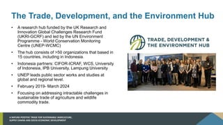 Welcoming remarks: About the Trade, Development, and the Environment ...