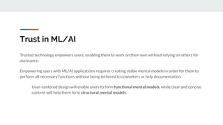 Machine Learning/Artificial Intelligence Strategy: Developing a Trust ...