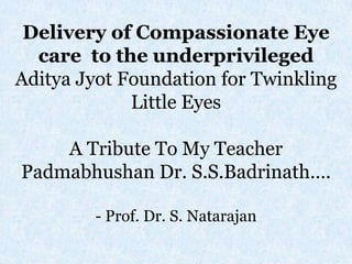 Happy 75th Birthday To My Guru Dr. S.S. Badrinath sir- By Prof. Dr. S ...