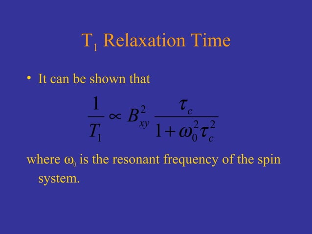 502 nmr relaxation times | PPT | Chemistry | Science