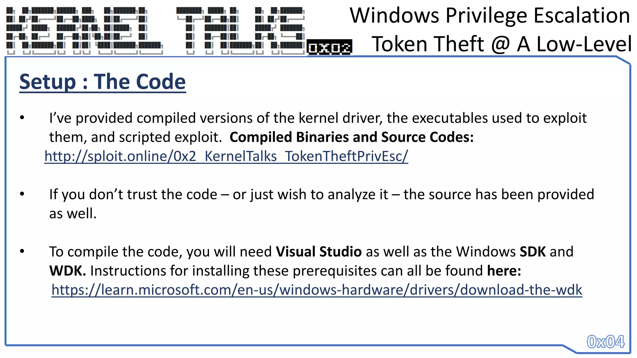 0x002 - Windows Priv Esc - A Low Level Explanation of Token Theft | PPT
