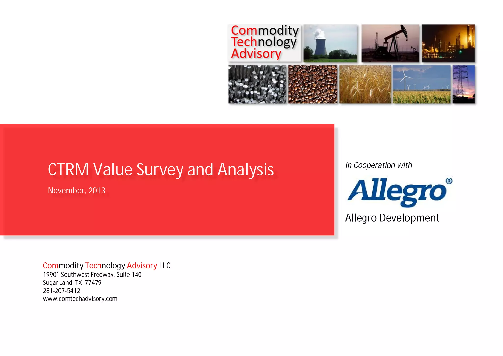 CTRM Value Survey and Analysis | PDF