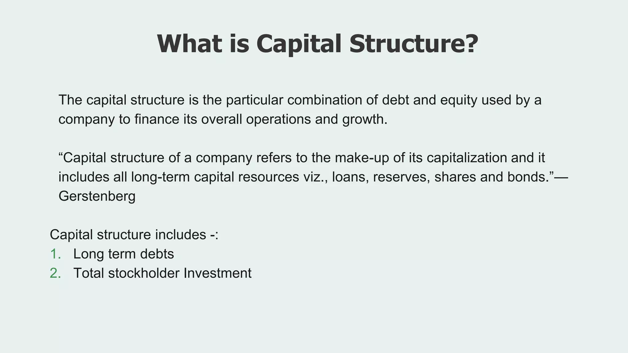 Capital Structure And Methods Of Capital Structure | PPTX