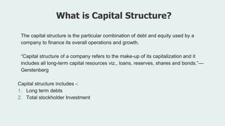Capital Structure And Methods Of Capital Structure | PPT