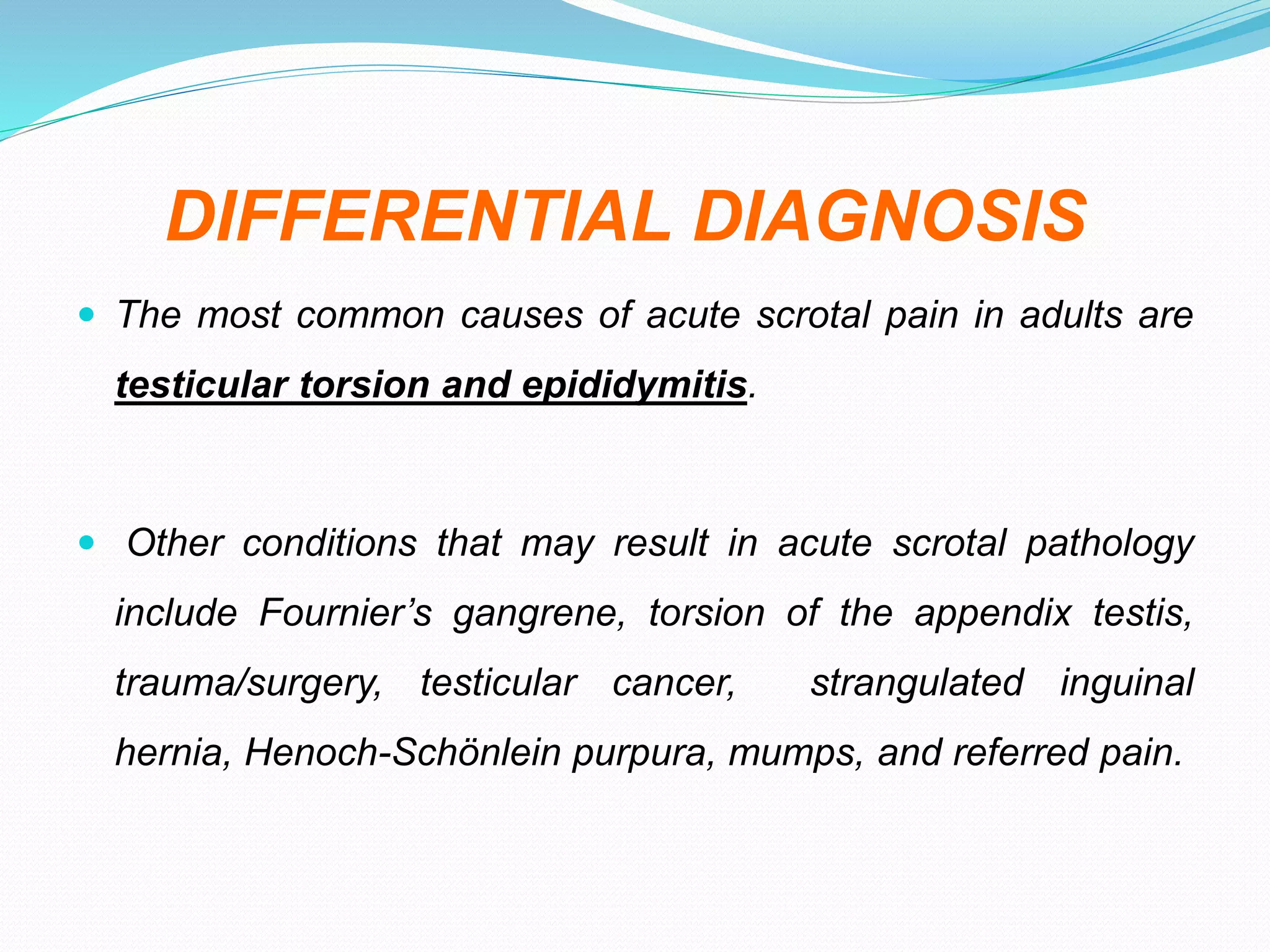 The acute scrotum | PPTX