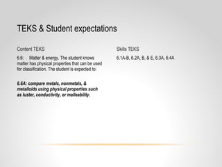 Core Content Coaching: 6th Grade Properties of Matter | PPT