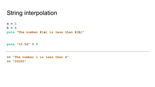 Ruby language overview | PPT