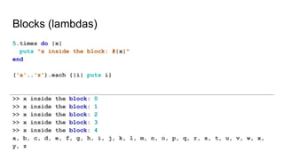 Ruby language overview | PPTX