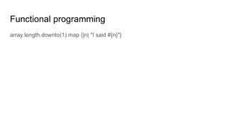 Ruby language overview | PPTX