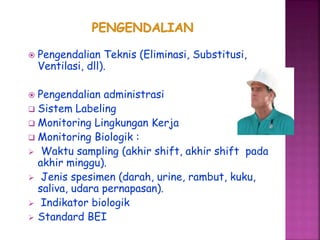 TOKSIKOLOGI industri keselamatan dan kesehatan kerja | PPT