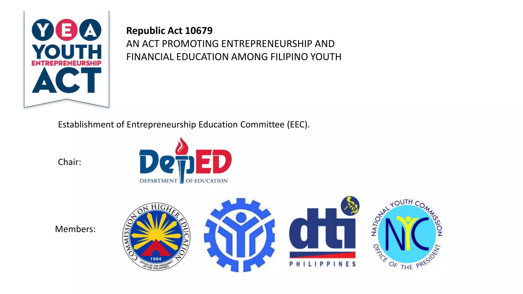 DTI Youth Entrepreneurship Program (YEP) | PPTX
