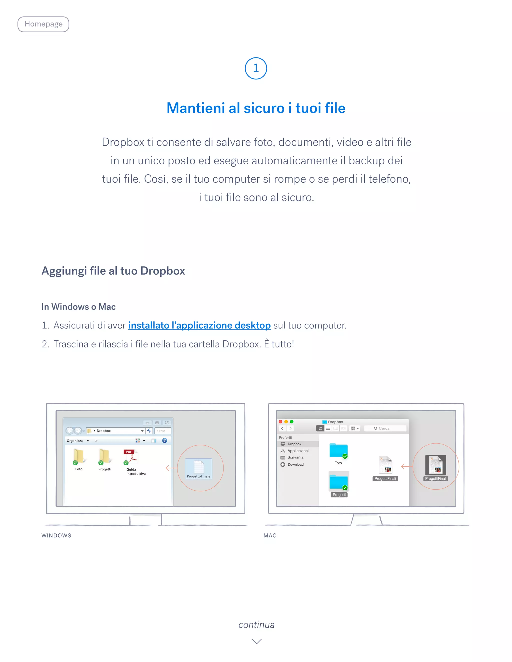 Guida introduttiva a dropbox | PDF