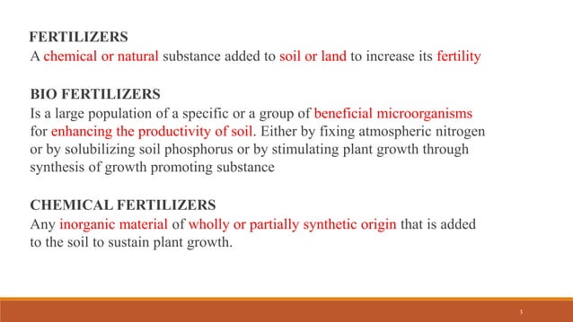 Advantages of bio fertilizers over chemical fertilizers | PPT