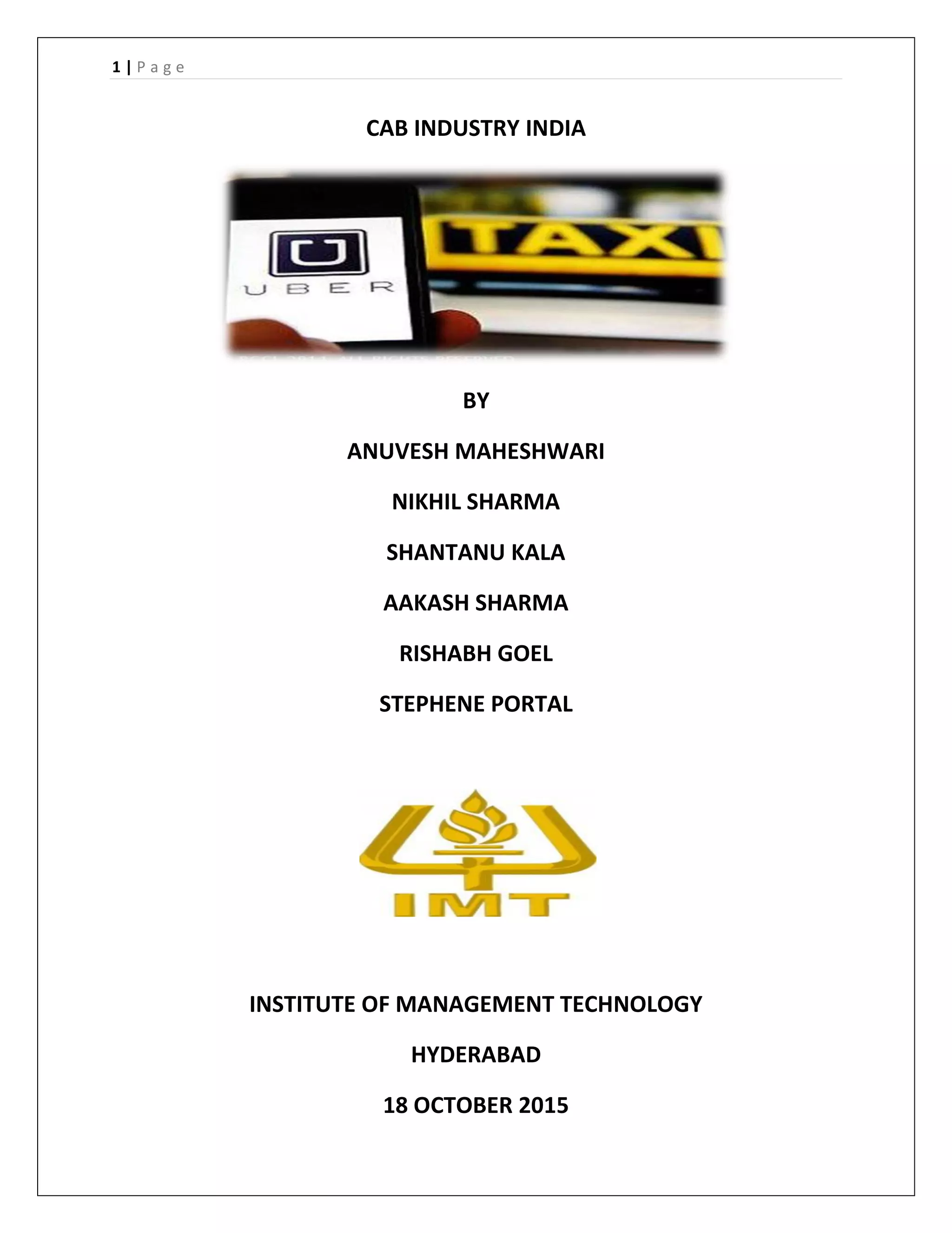 Cab industry | PDF