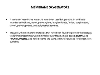 Cpb oxygenators DR NIKUNJ R SHEKHADA (MBBS,MS GEN SURG ,DNB CTS SR) | PPTX