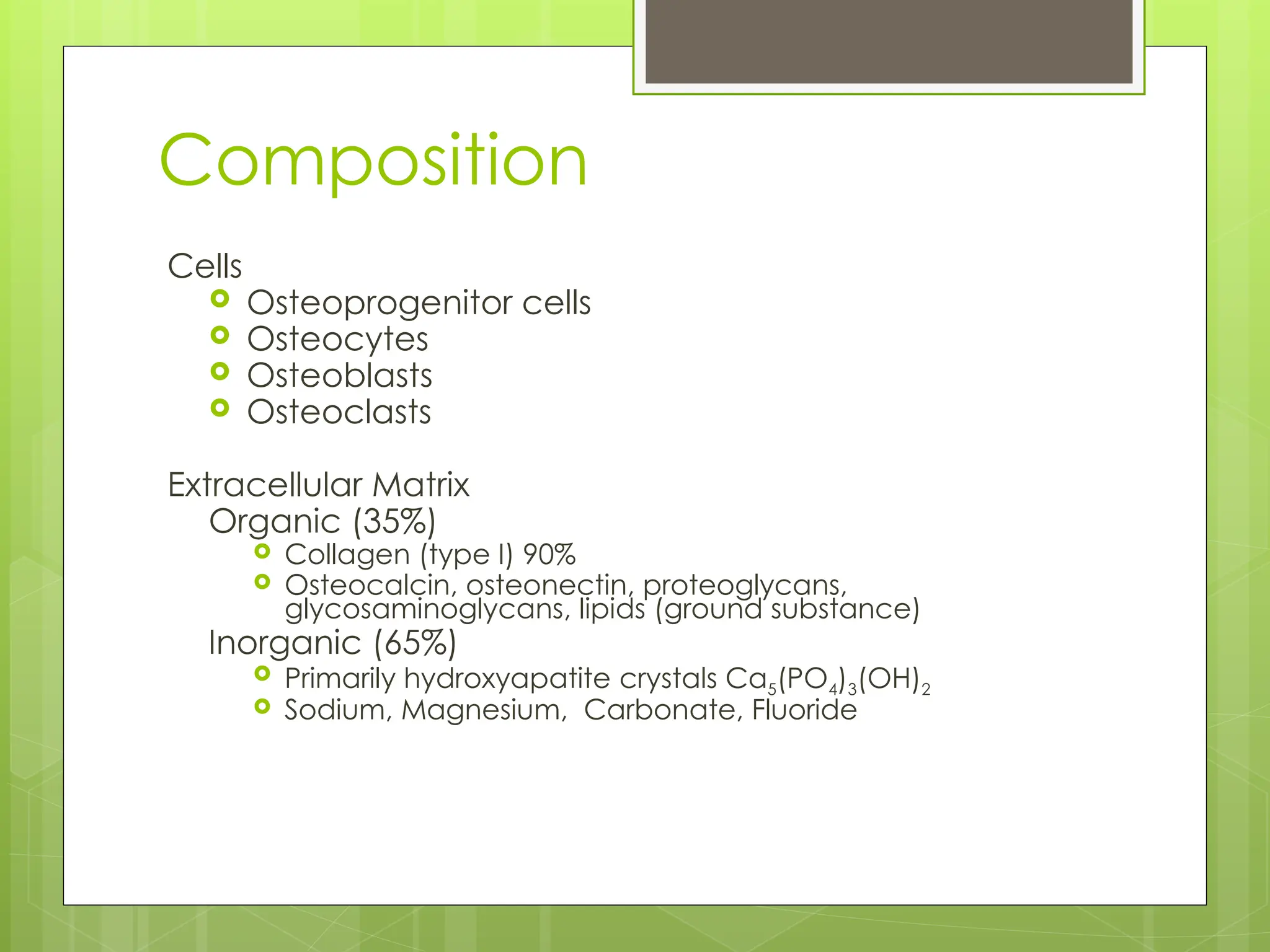 Biochemistry of bone formation and degradation | PPT