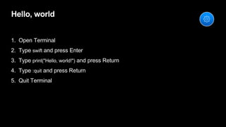 Introduction to swift and playgrounds | PPTX
