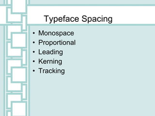 1.01 Typeface Spacing PowerPoint | PPT