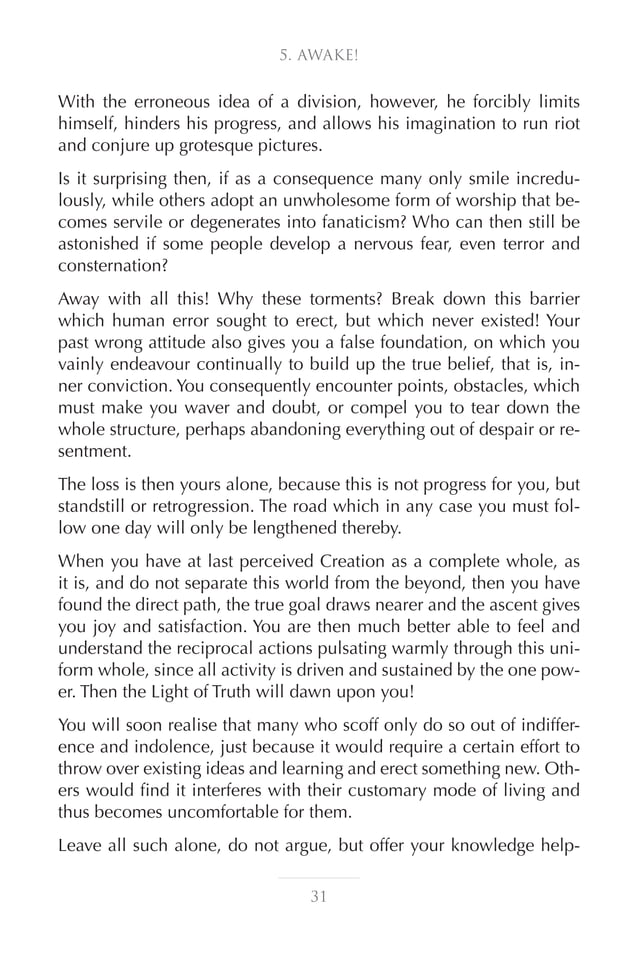 The Grail Message - Volume 1, Lecture 5 - Awake | PDF