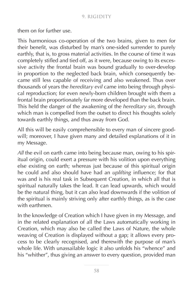 The Grail Message - Volume 1, Lecture 9 - Rigidity | PDF