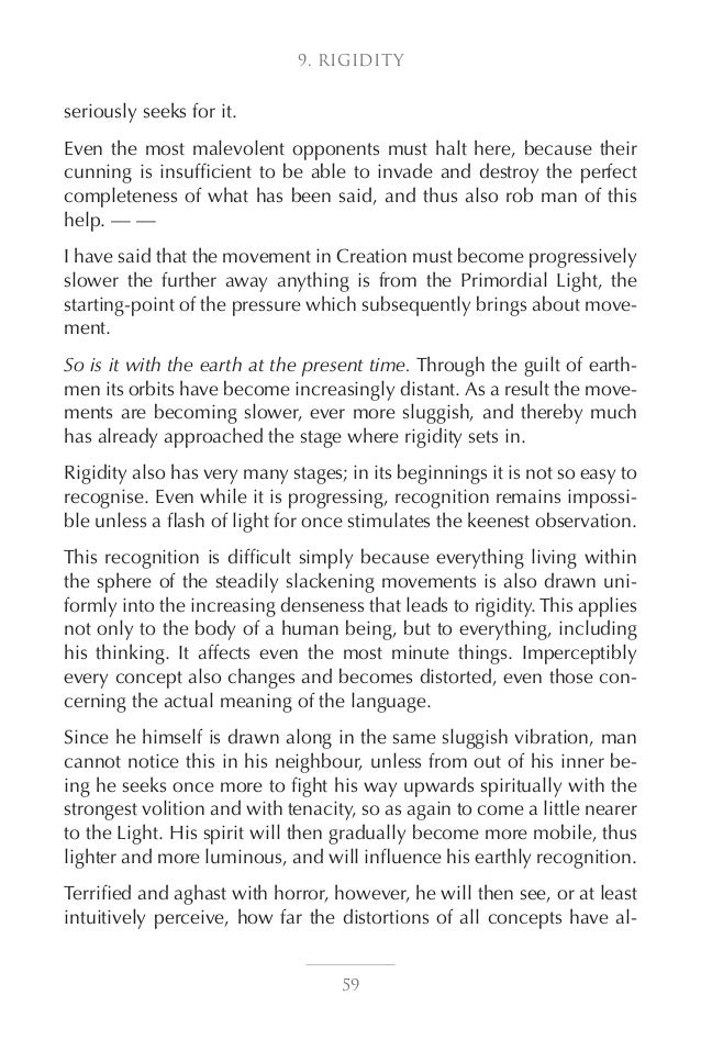 The Grail Message - Volume 1, Lecture 9 - Rigidity