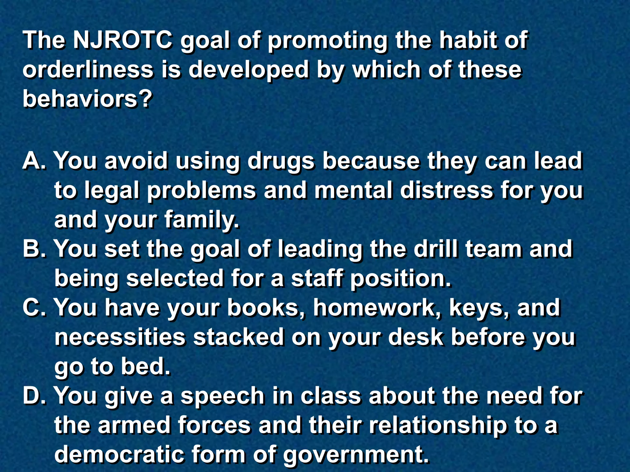 1.0 Introduction to the NJROTC Program | PDF