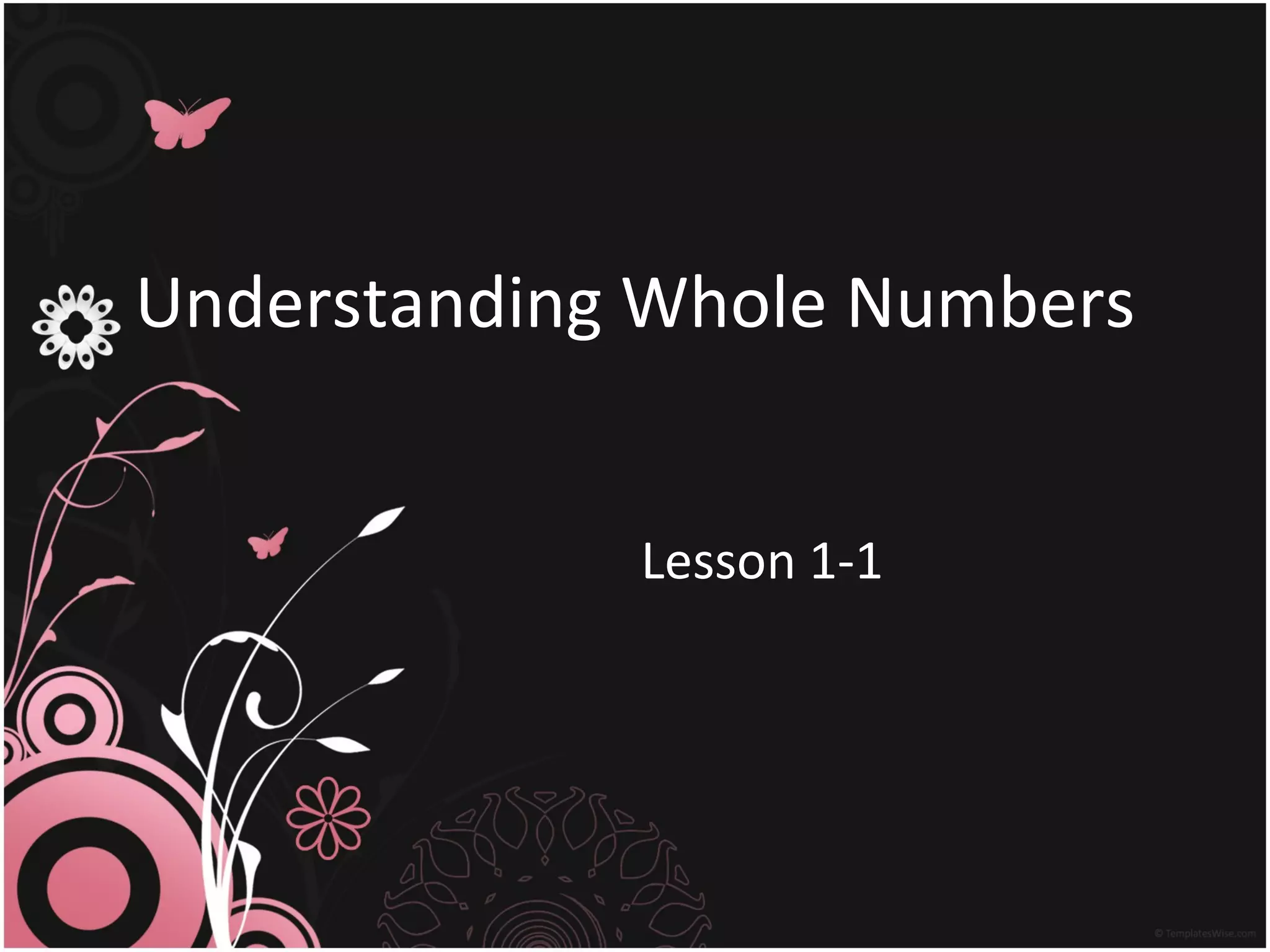 Whole numbers | PPT