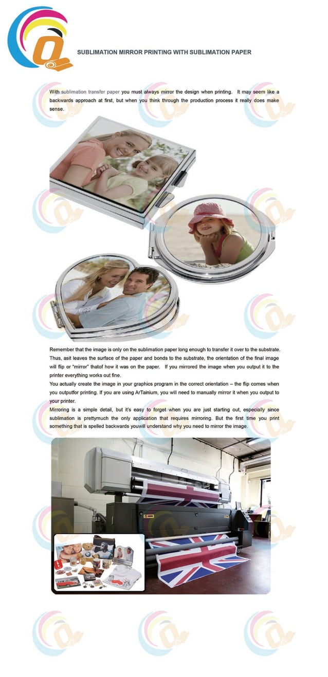 SUBLIMATION MIRROR PRINTING WITH SUBLIMATION PAPER | PDF