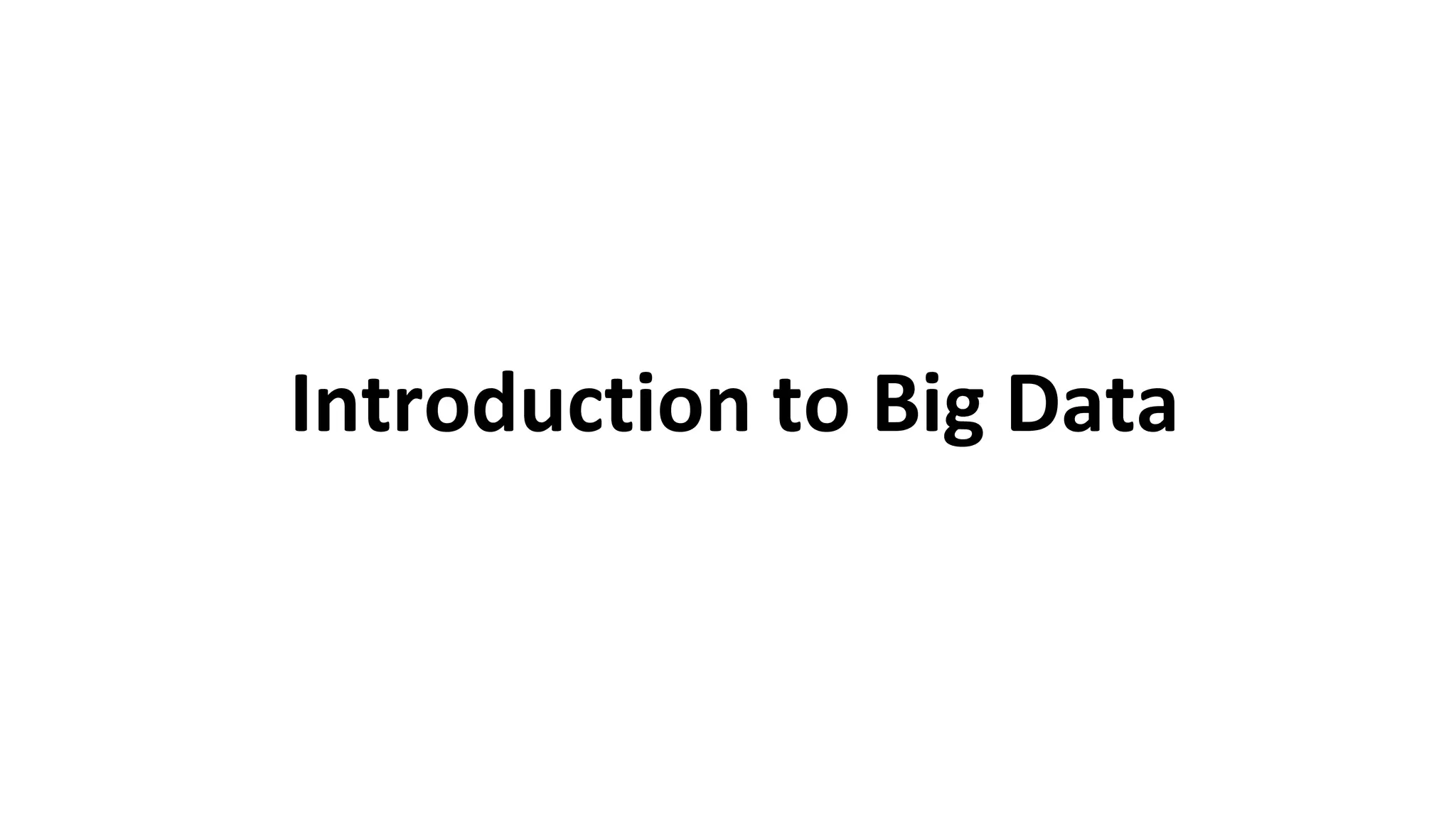 Intro to Big Data Hadoop | PPT