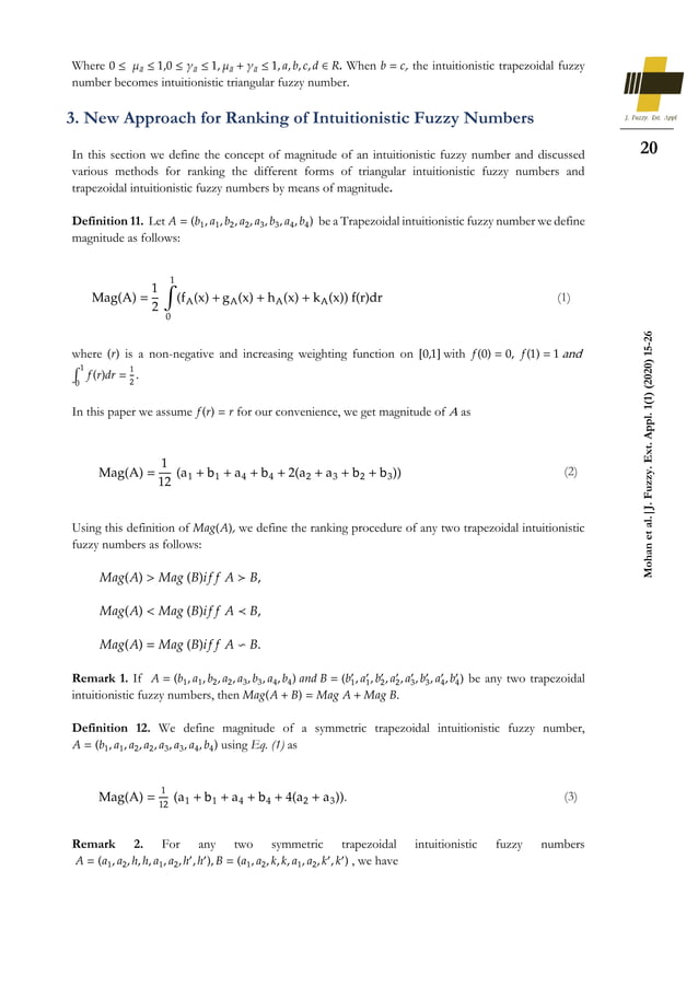 A new approach for ranking of intuitionistic fuzzy numbers | PDF