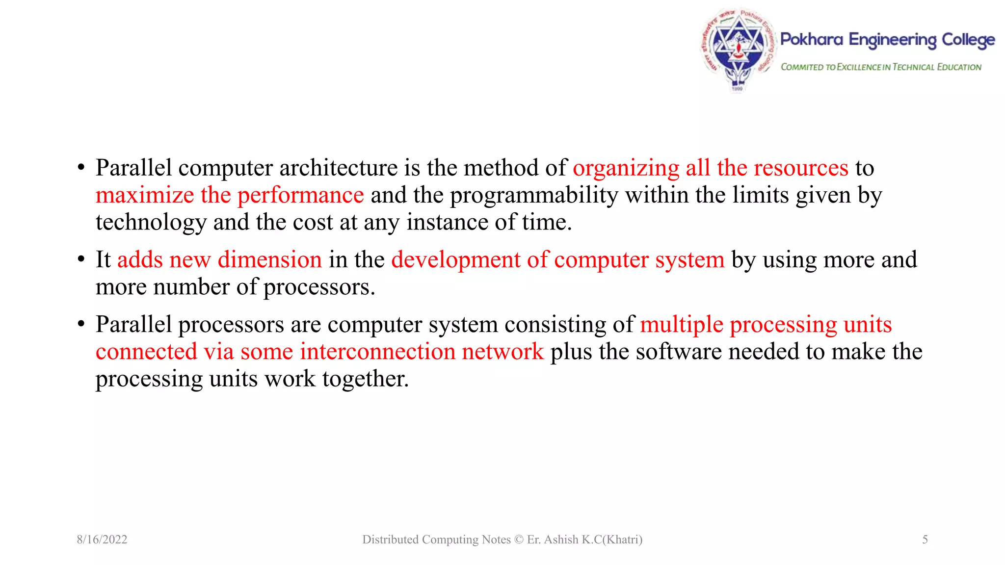 Fundamental Concept of Parallel Processing | PPTX | Computing | Technology & Computing