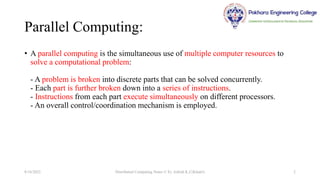 Fundamental Concept of Parallel Processing | PPTX | Computing ...